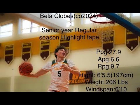 Bela Clobes(co2024) senior season, regular season highlights - YouTube