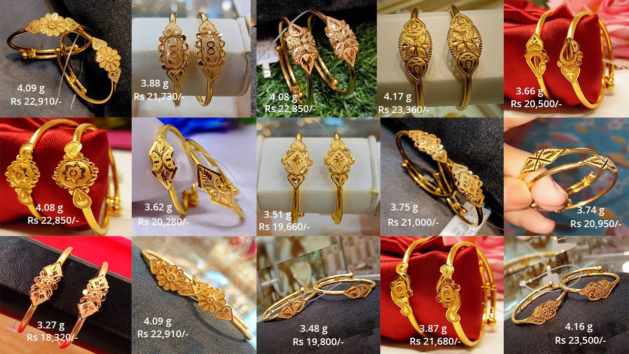 Light weight gold baby bala bangles designs with weight and price ...
