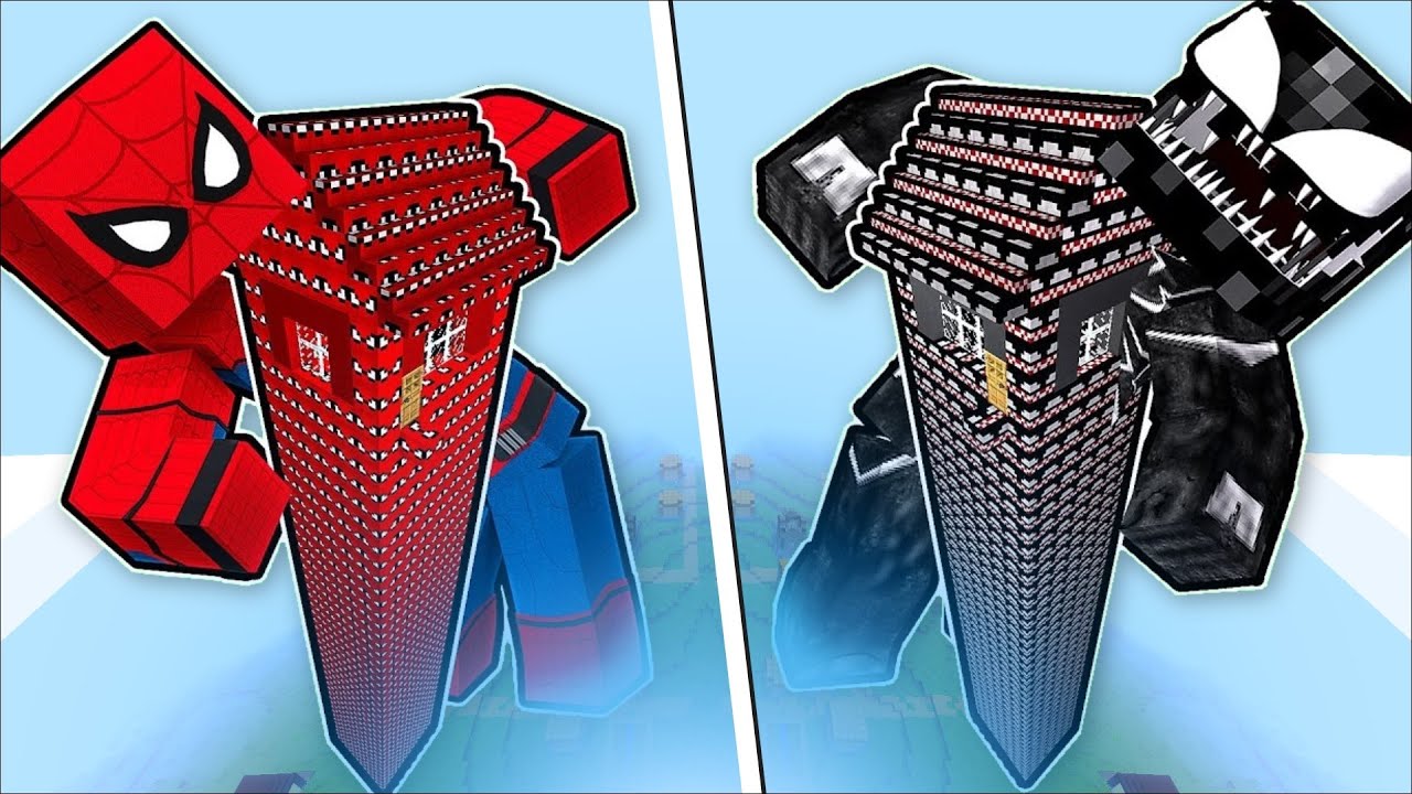 Minecraft DON'T ENTER THE TALLEST SUPERHERO HOUSE IN MINECRAFT ...