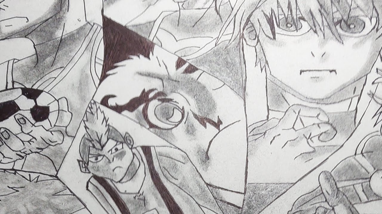 [Analog illustration] I tried to draw a blue lock full of pencil ...