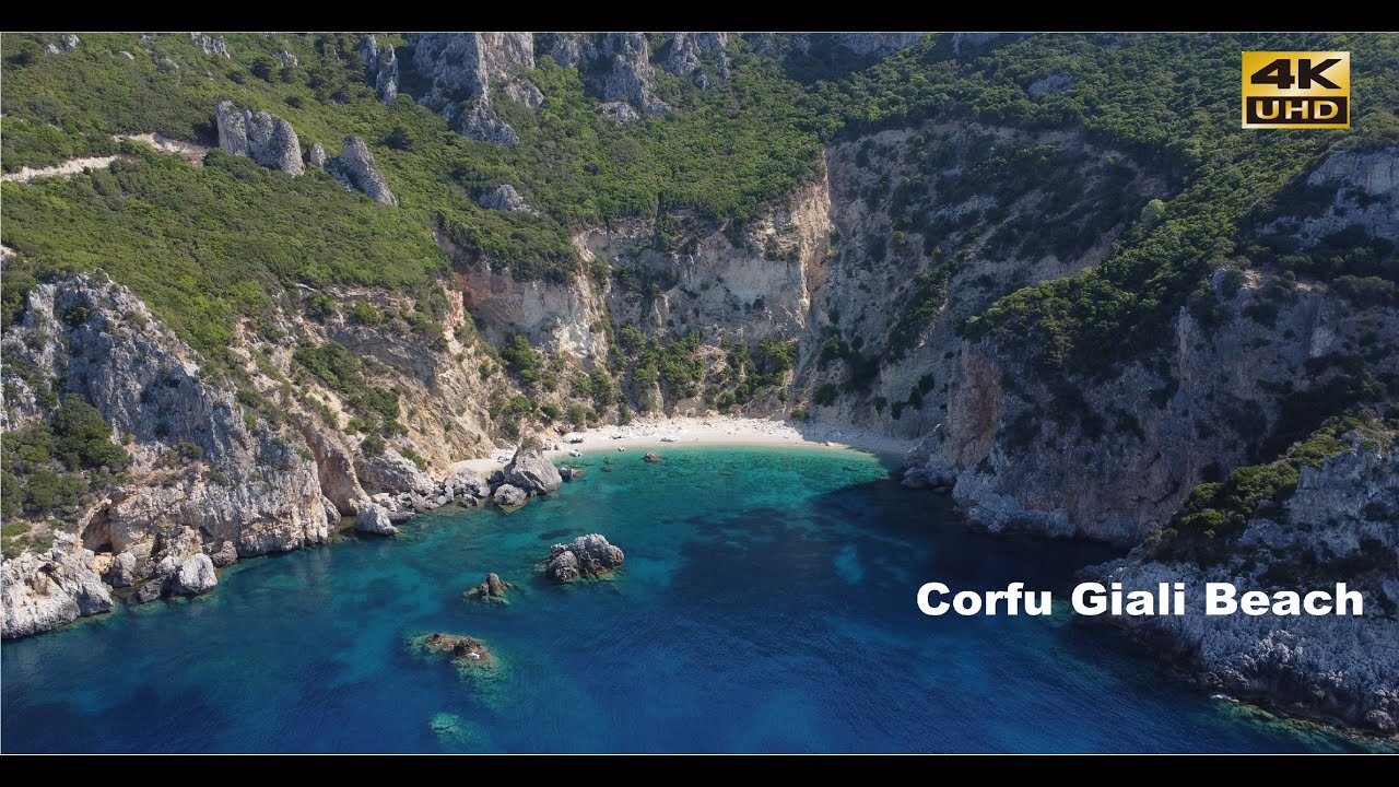 Corfu, Greece Giali Beach Porto Timoni 4K Drone 2022 - YouTube