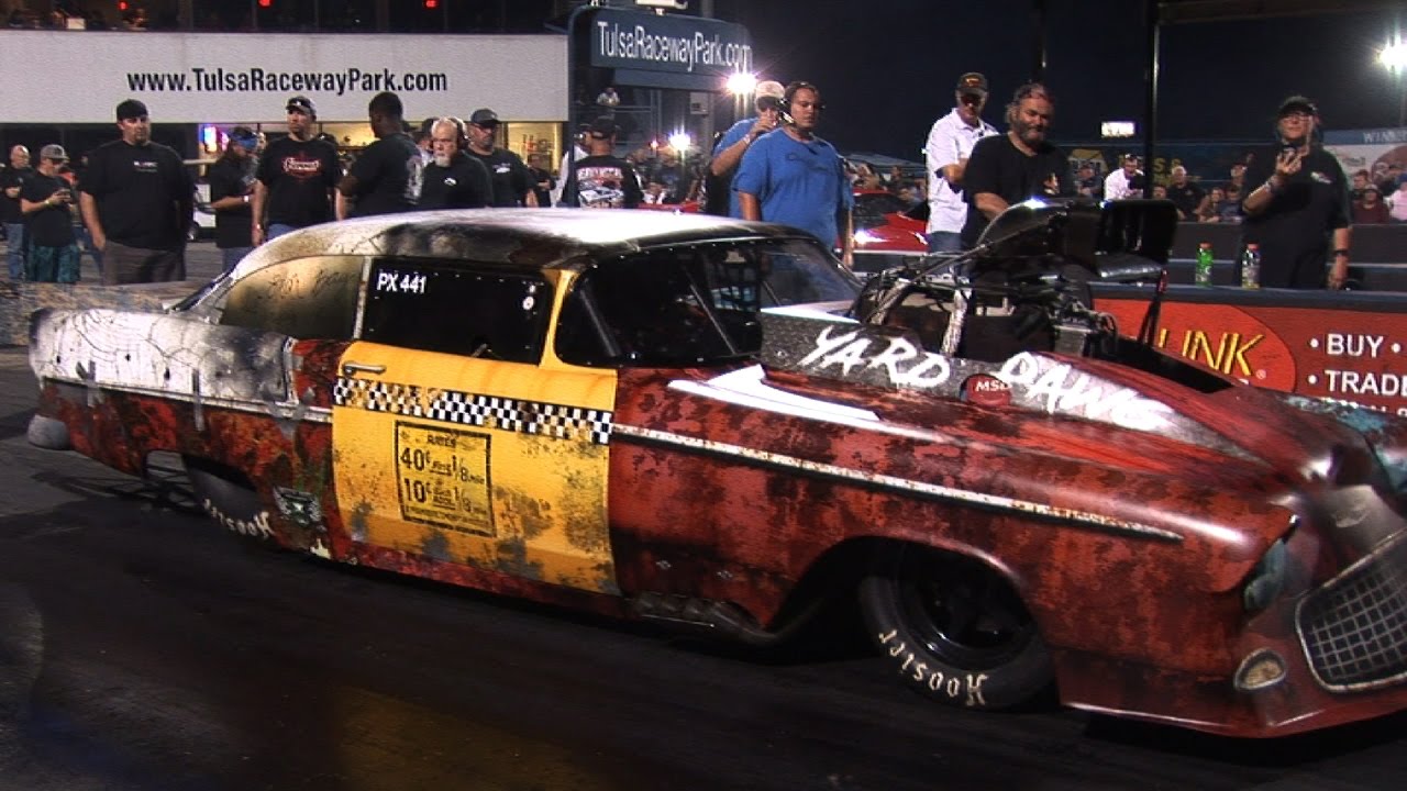 BAD ASS Junkyard Wrap 55 CHEVY Pro Mod - YouTube