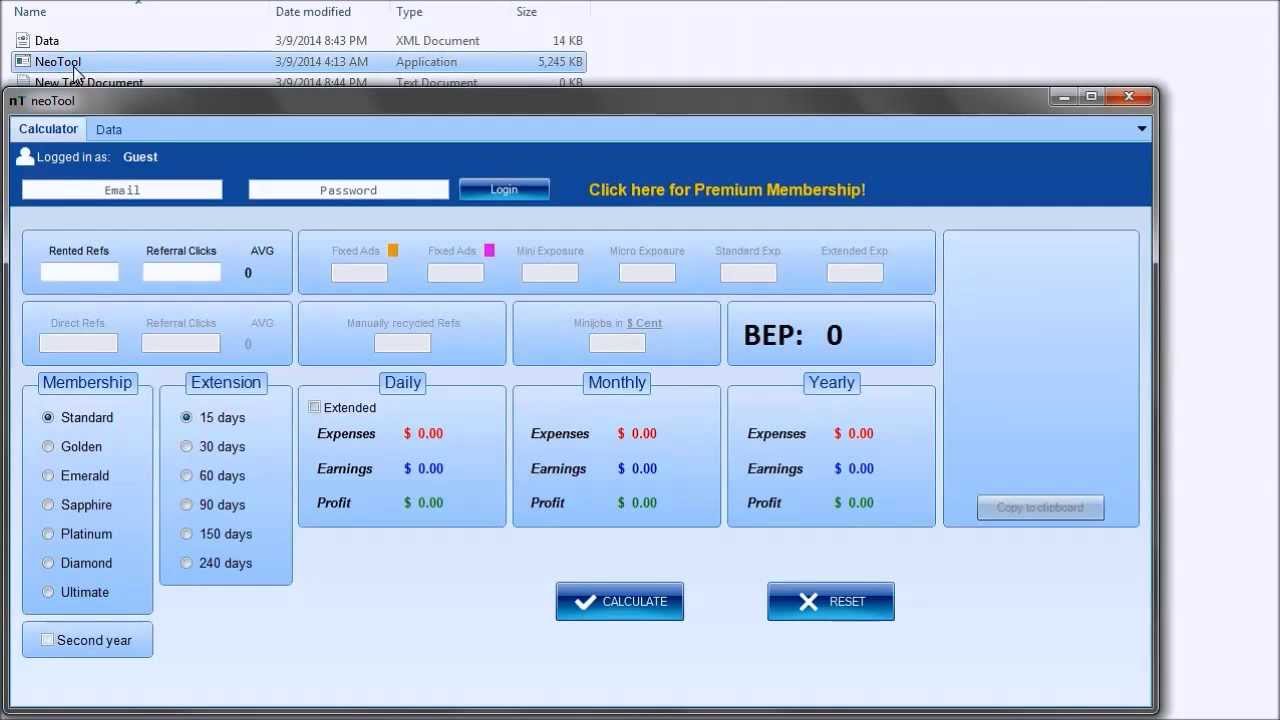 NeoTool - Neobux Calculator Tool - YouTube