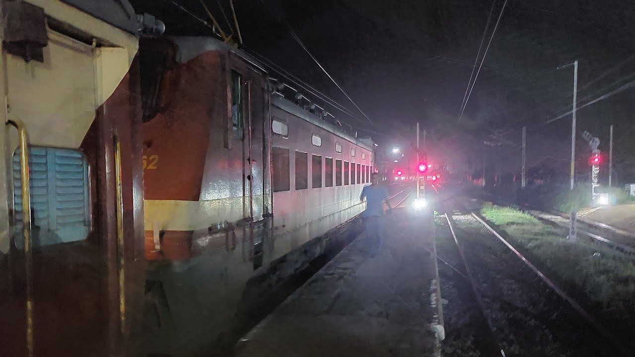 "RED BEAST" AJJ WAP4 led MADRAS MAIL'S arrival & departure from ...