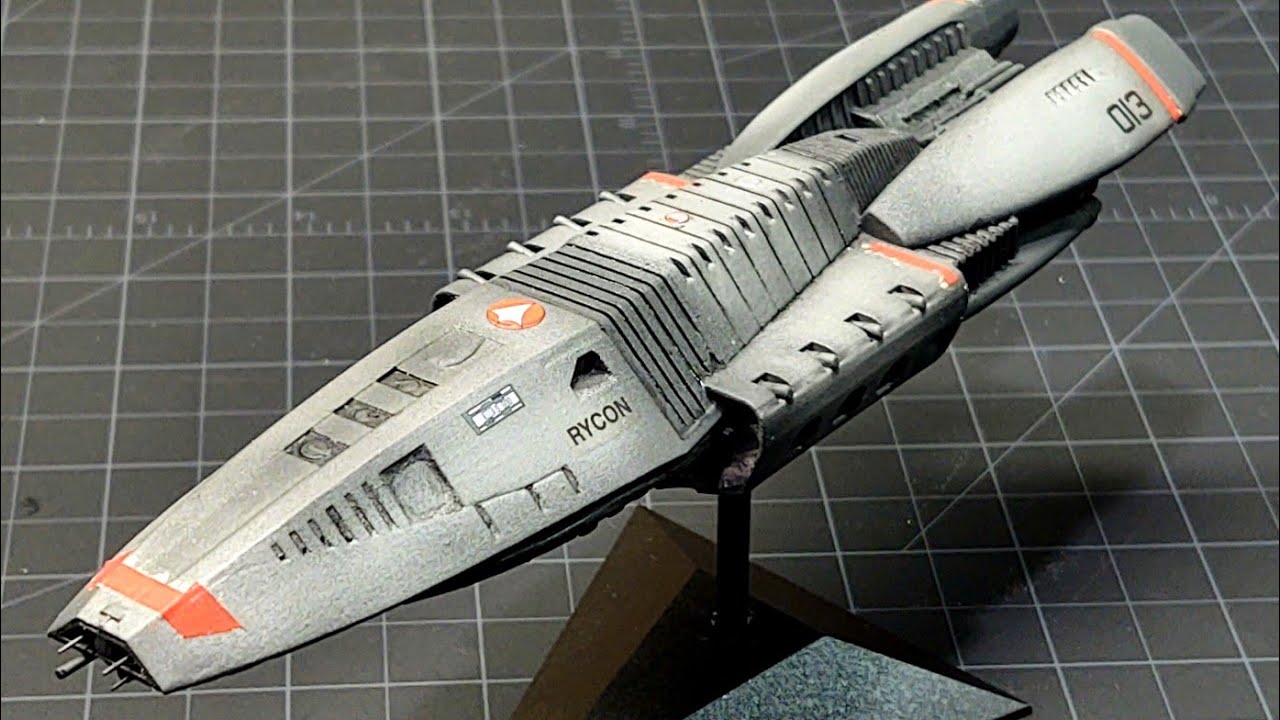 Battlestar Galactica Adamant Class Frigate Resin 3D - YouTube