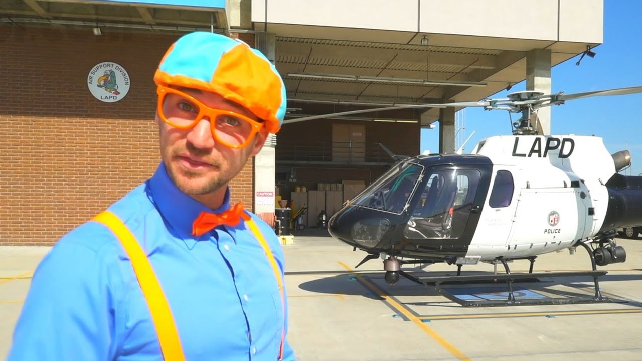 Blippi Explores a Police Helicopter - Blippi Explores | Educational ...