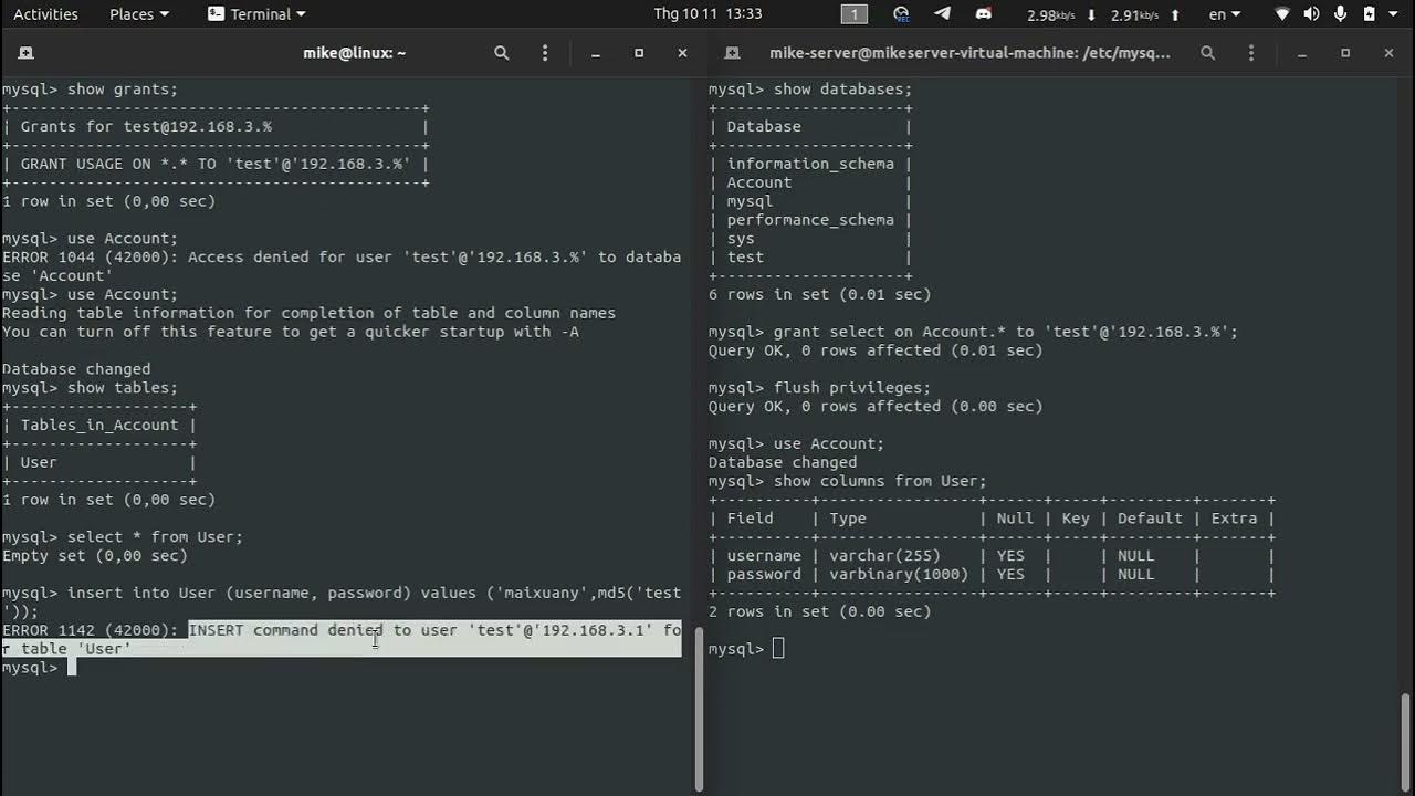 Security Basic in Mysql (Network, Authen, Author and Encryption) - YouTube