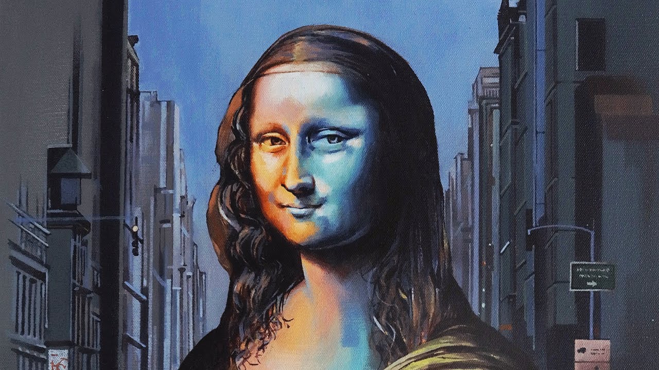 Artist blocked off art/Mona Lisa adaptation/ Spontaneous Realism - YouTube