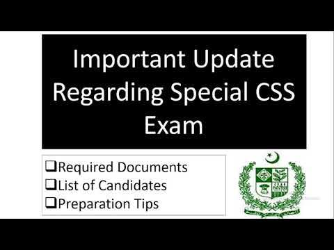 Special CSS Exam important Update | Preparation tips | Complete ...