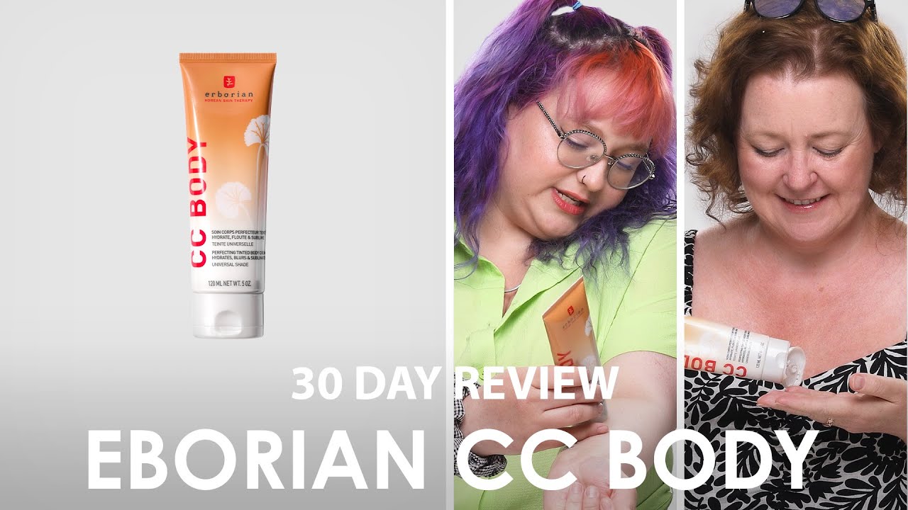 30 Day Team Review Erborian CC Body Perfecting Tinted Body Cream - YouTube