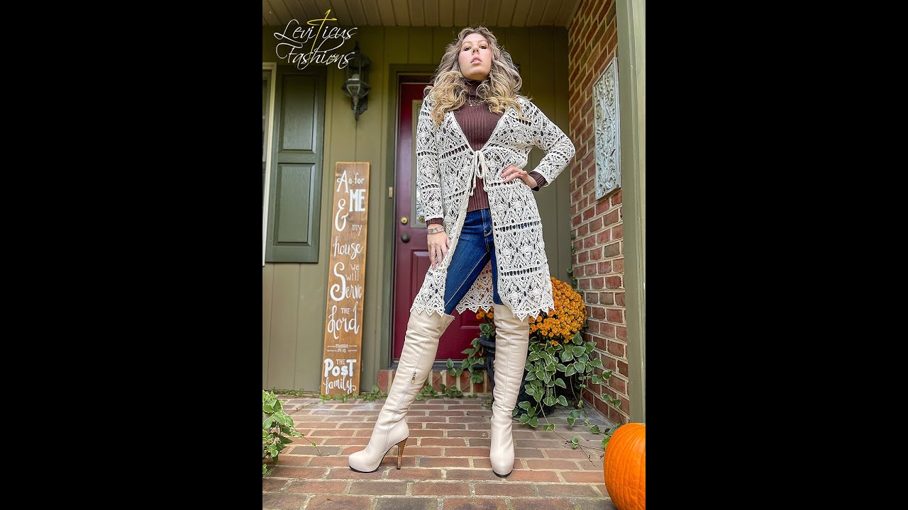 KRISTINA MODELS LIMITED EDITION BUTTERCREAM LEATHER OVER THE KNEE THIGH ...