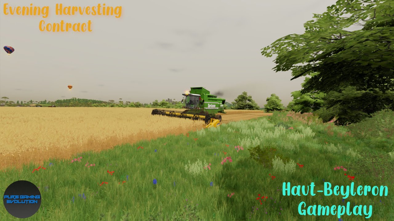 FARMING SIMULATOR 22 | Harvesting Contract finishing in the dark nearly ...