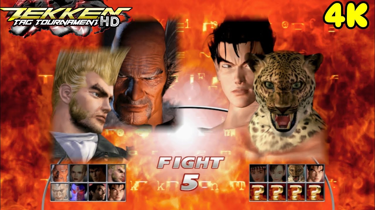 Tekken Tag Tournament HD || Ultra Hard Team Battle 8 vs 8 in 4K Quality ...