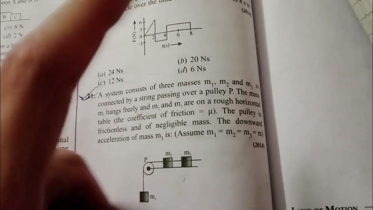 a system consist of three masses M1 M2 and M3 connected by a string ...