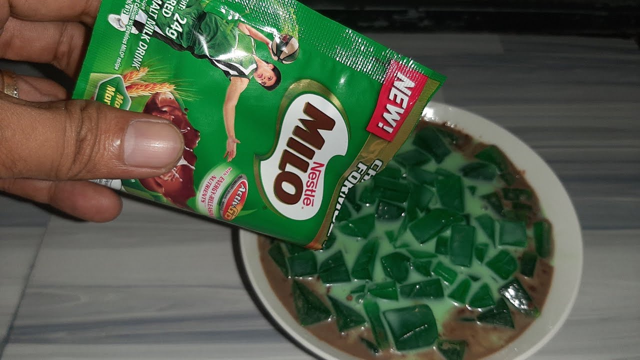 Milo at gulaman Recipe - YouTube