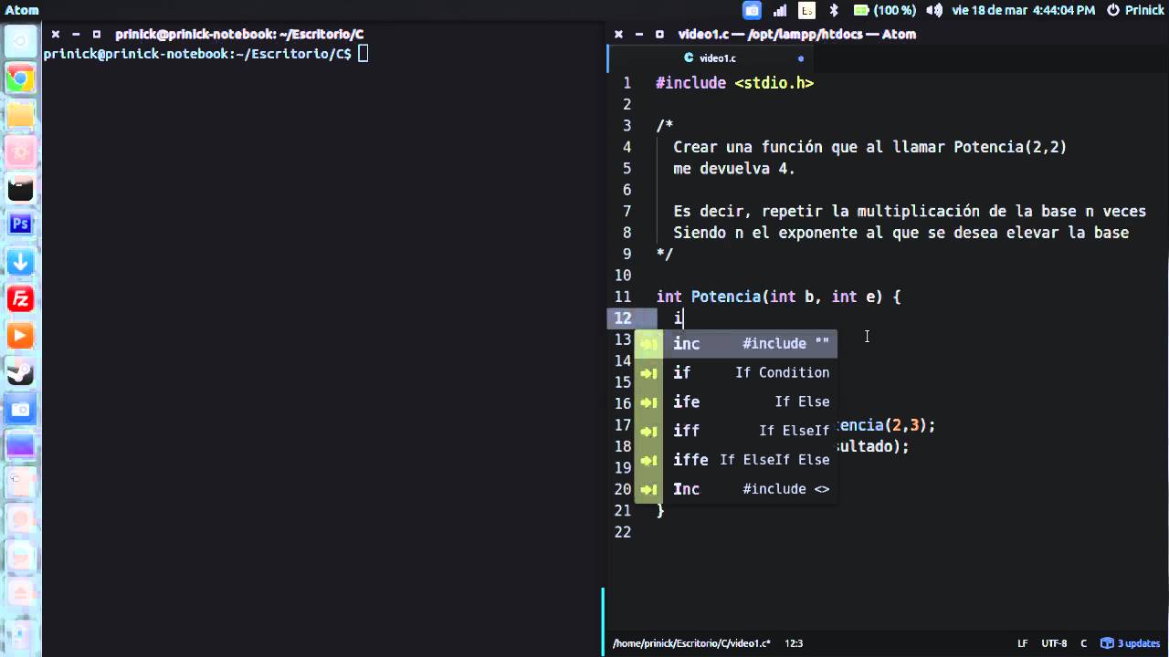 Potencia de un número con Recursividad en C - Parte 16 - YouTube