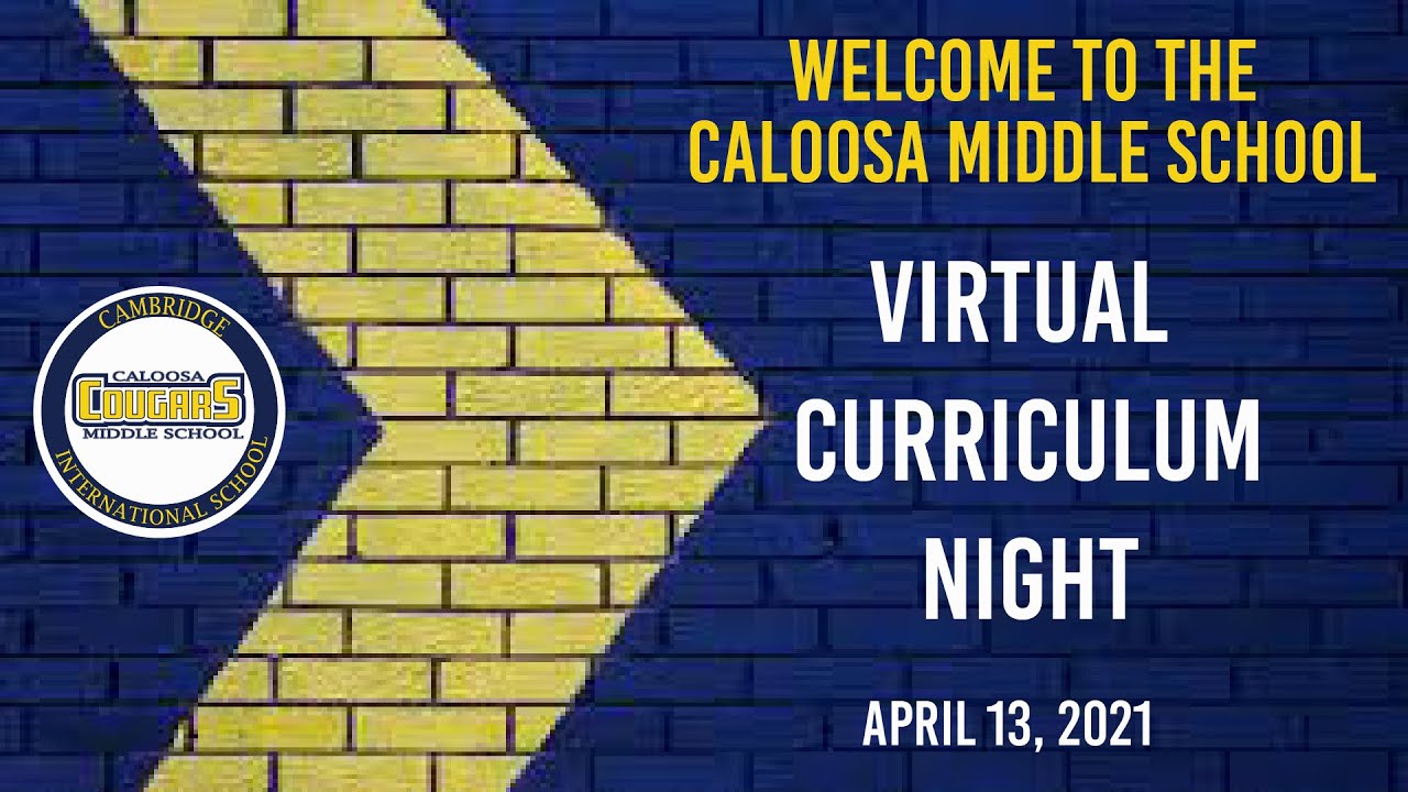 Virtual Curriculum Night April 13, 2021 - YouTube