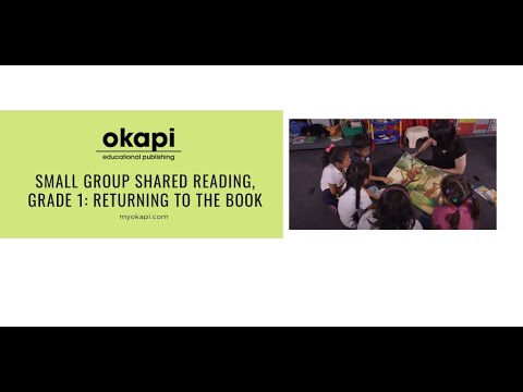 Small Group Shared Reading, Grade 1: Returning to the Book - YouTube