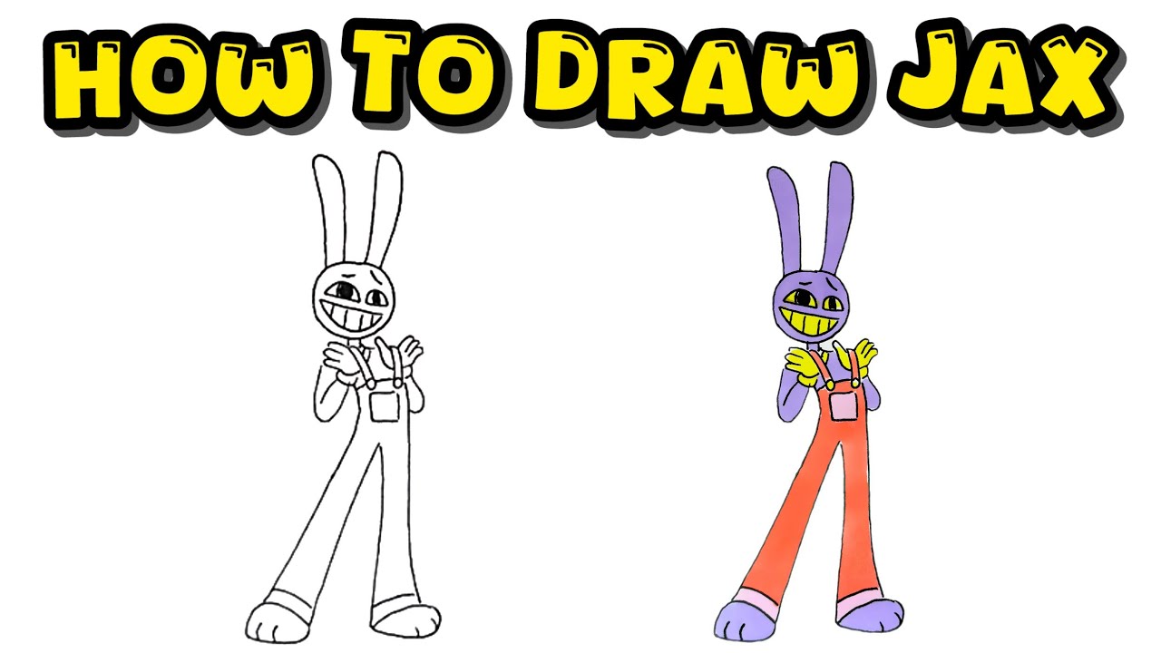 How to Draw Jax from The Amazing Digital Circus – Simple Steps for ...