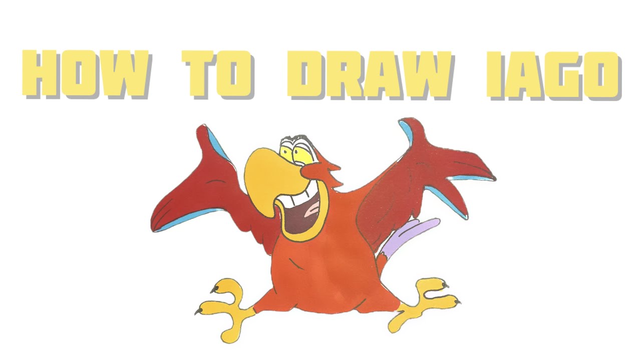 How to Draw Cunning and Sarcastic Parrot Lago from Disney's "Aladdin ...