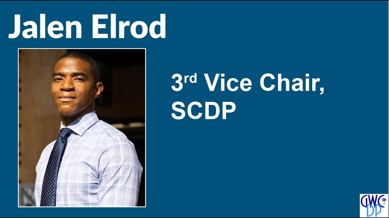 Jalen Elrod, 3rd Vice Chair of the SCDP - YouTube