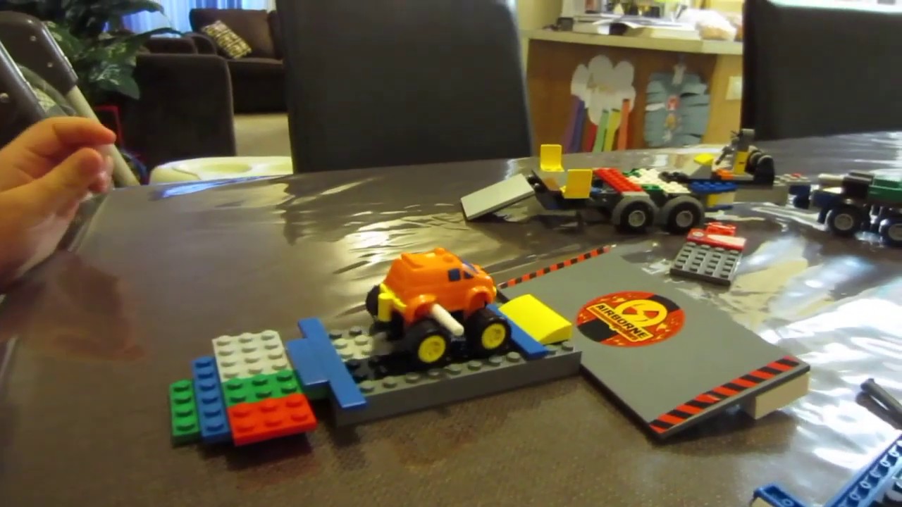 Small Toy Car and LEGO Build Obstacles - YouTube
