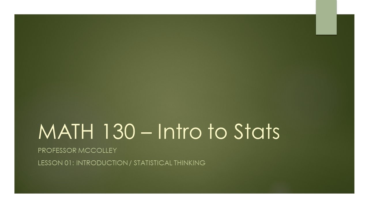 MATH - 130: Lesson 09 (Intro to Probability) - YouTube
