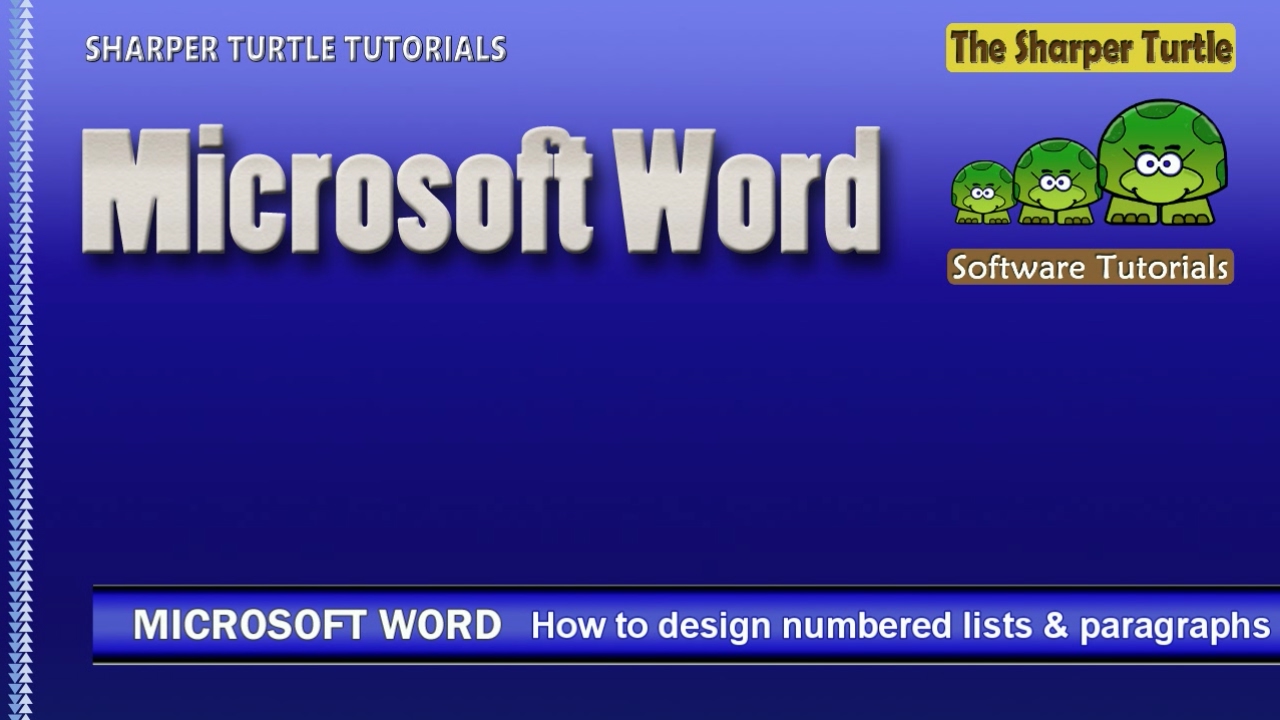 Microsoft Word - How to design numbered lists and paragraphs - YouTube