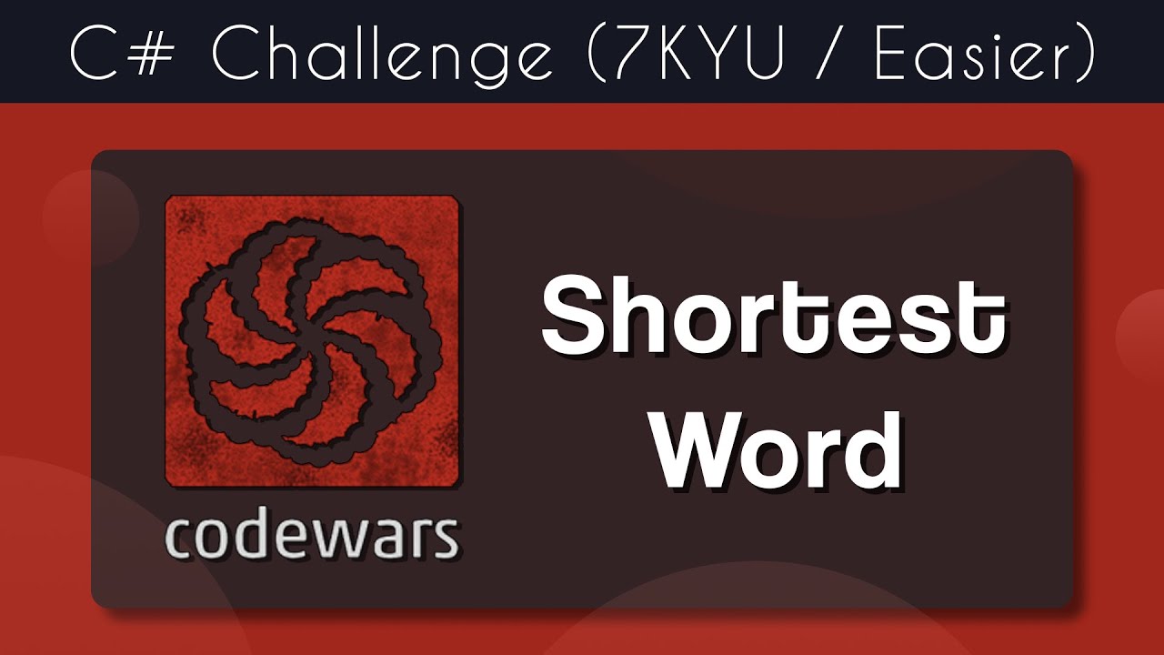 C Shortest Word Coding Problem In 5 Minutes Youtube