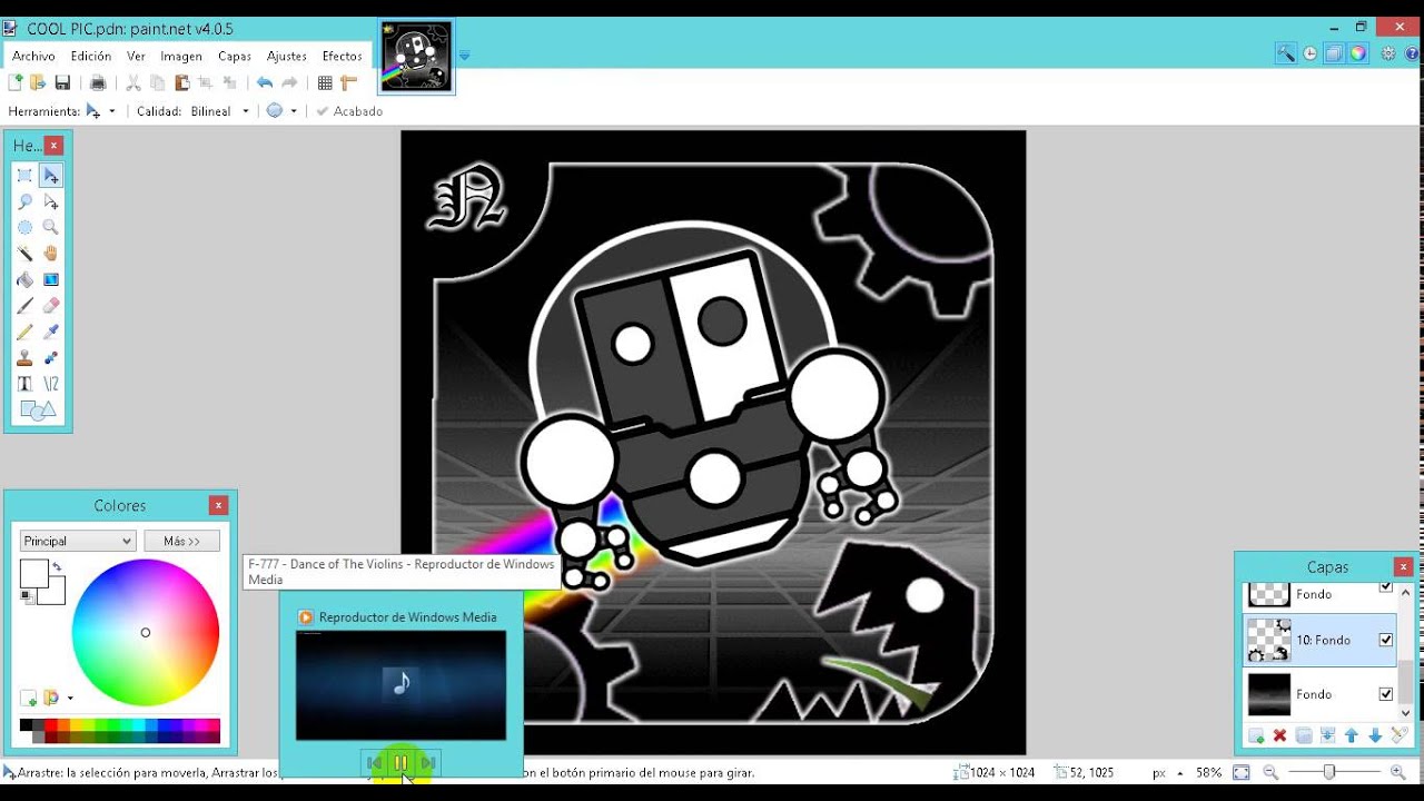 How to make a Geometry Dash Icon with Paint.net - YouTube