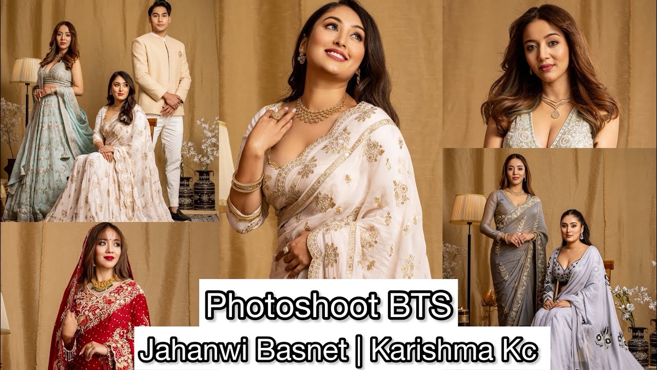 नन्द - भाउजू on a set together | Jahanwi Basnet | Karishma KC Basnet ...