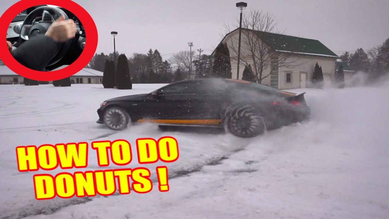 HOW TO DO INSANE SNOW DONUTS IN AN AWD OR RWD CAR! *SO FUN* - YouTube