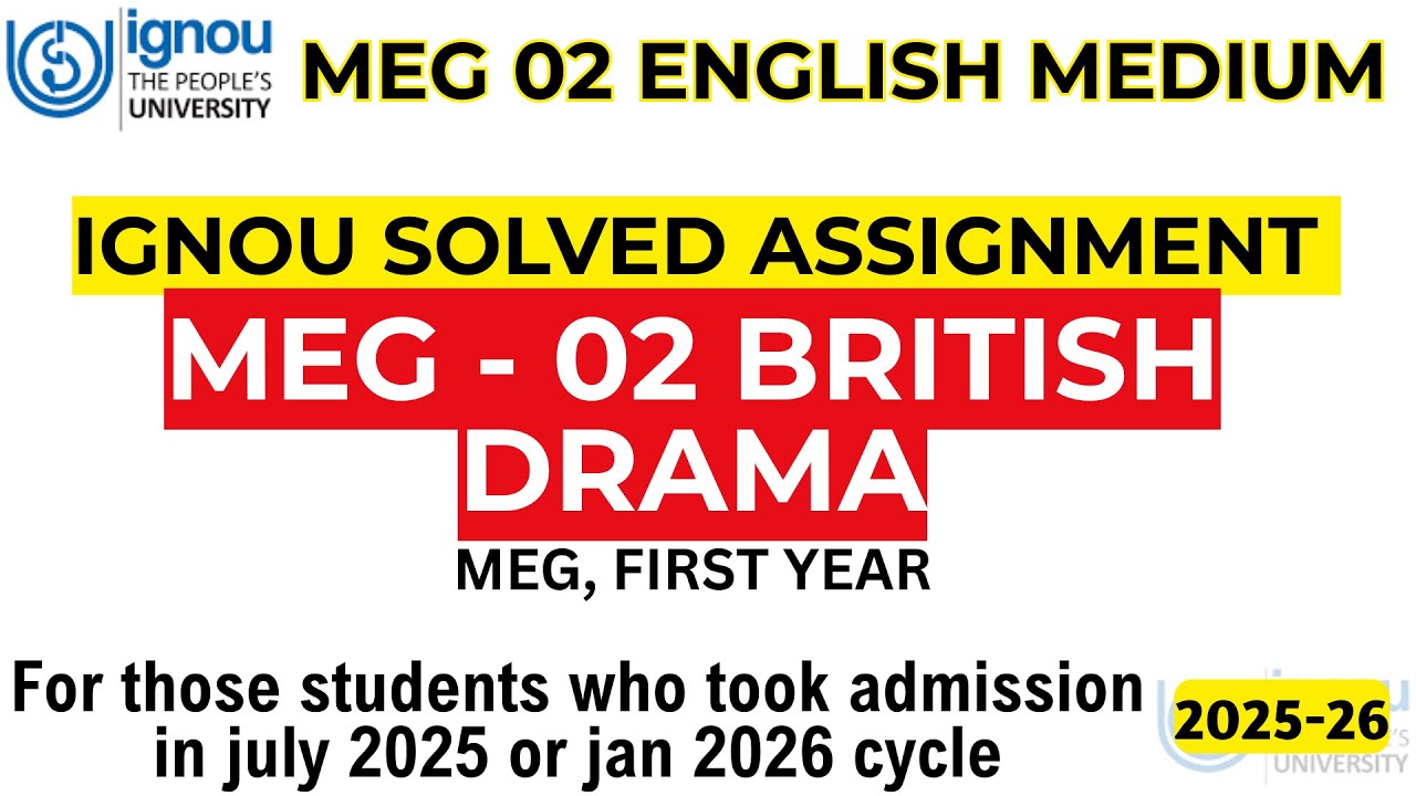 IGNOU MEG 02 Solved Assignment 2025-26 | IGNOU MEG 02 Solved Assignment ...