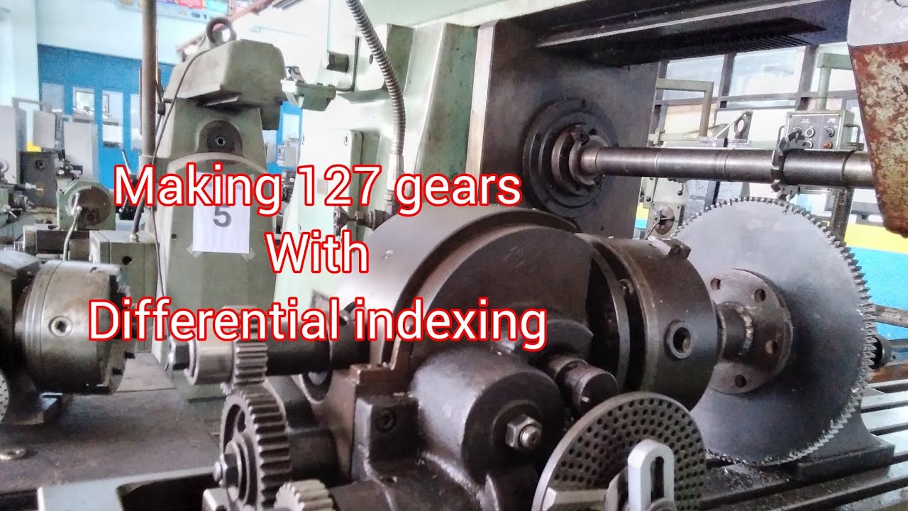 Making of 127 gears with differential indexing - YouTube