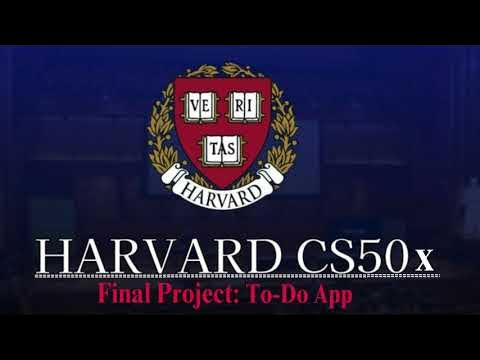 CS50x Final Project | CS50x 2023 | Harvard University | To-Do App | Task Management App | - YouTube