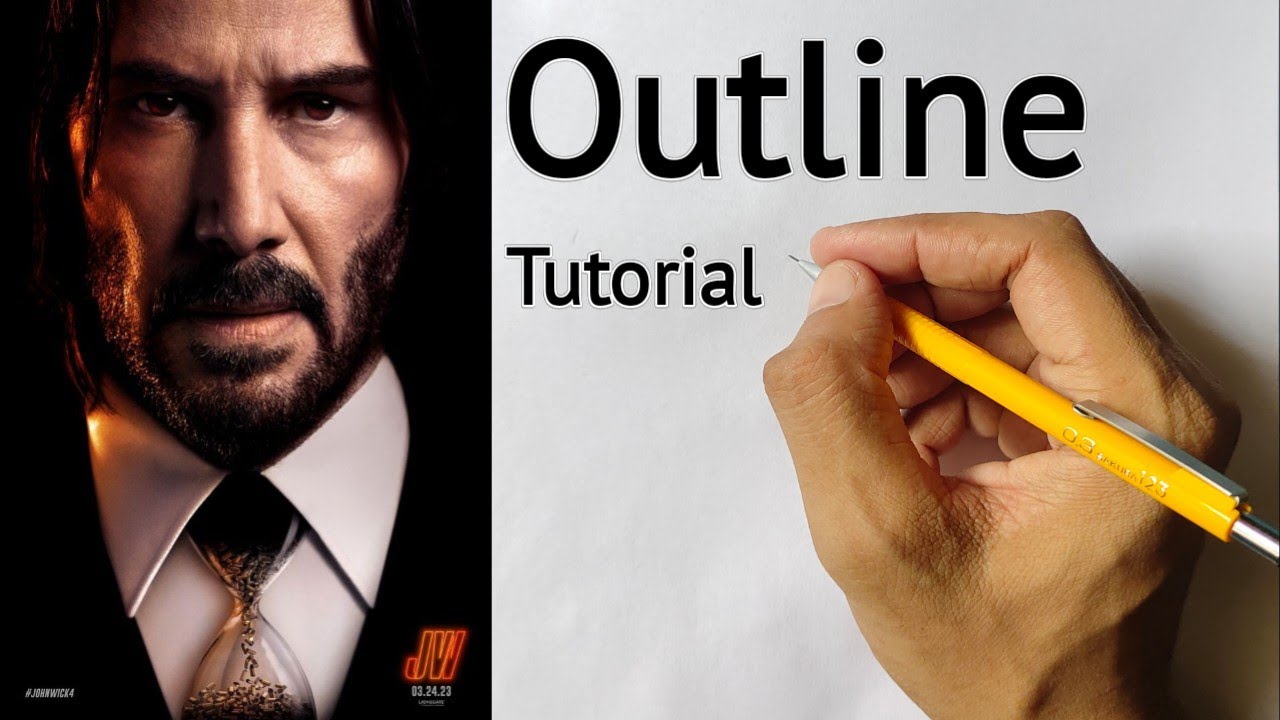 how to draw John wick | drawing John wick | how to draw Keanu Reeves ...