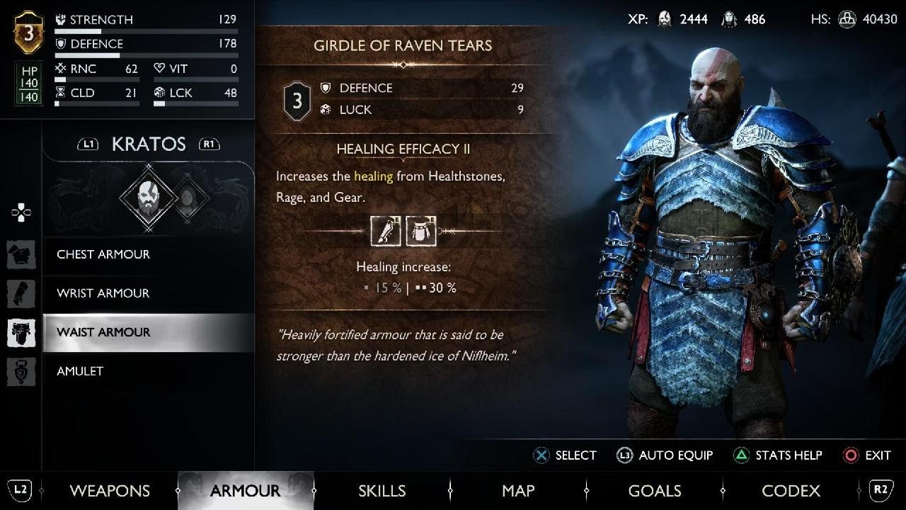 God Of War Ragnarok PS5 4K _ BEST _ RAVEN TEARS ARMOR SET [HEALING ...