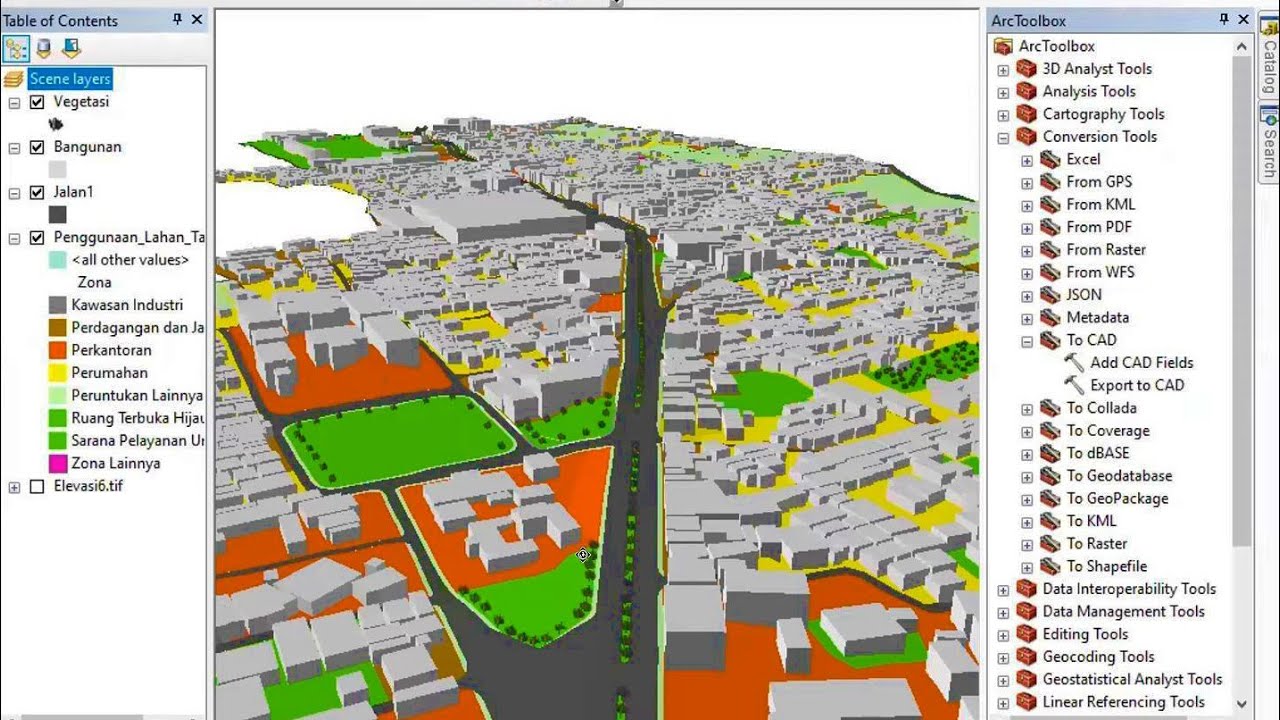Tutorial Membuat Peta 3D Menggunakan ArcScene dan Import SHP Ke Dalam ...