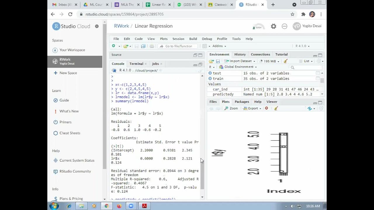 Implementation of Linear Regression using R - YouTube