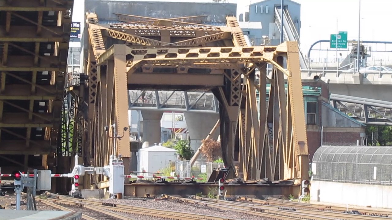 MBTA TOWER A East Drawbridge lowering - YouTube