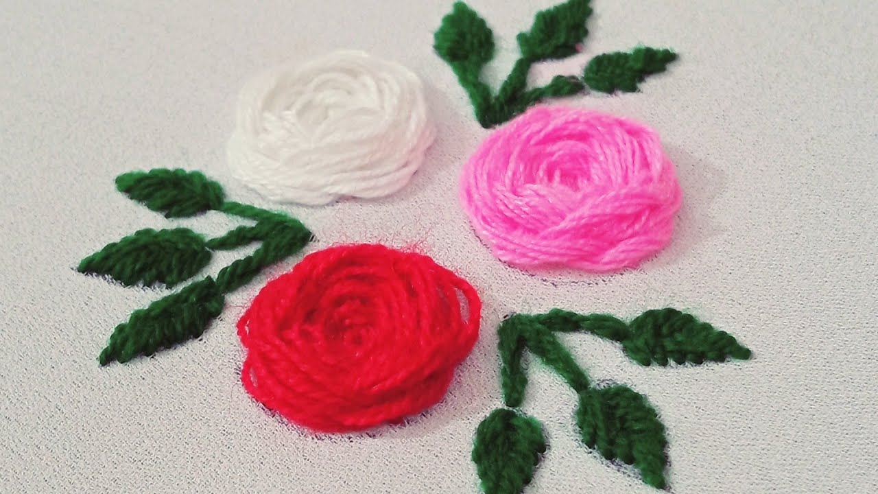 Woven Spider Wheel Stitch With Leaf Hand Embroidery || Amazing ...