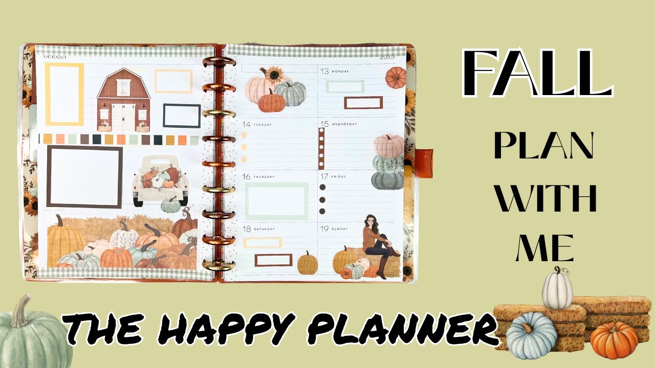 The Happy Planner ~ Fall Plan with me - YouTube