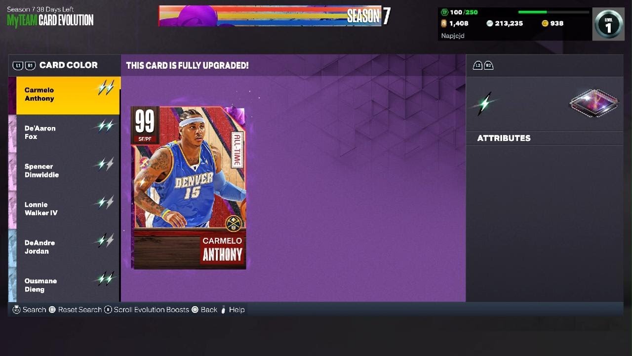 NBA 2K23 MyTEAM Carmelo Anthony Locker Code & Evolution - YouTube