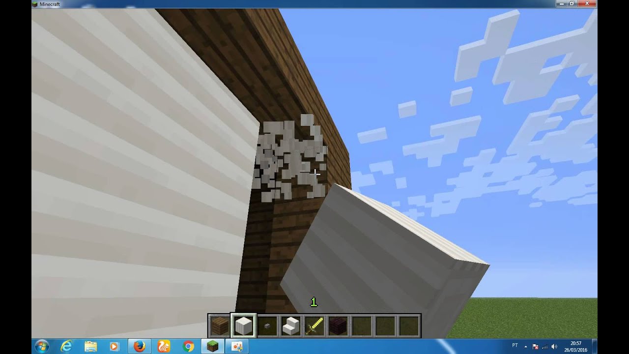 Minecraft (construindo a garagem) - YouTube