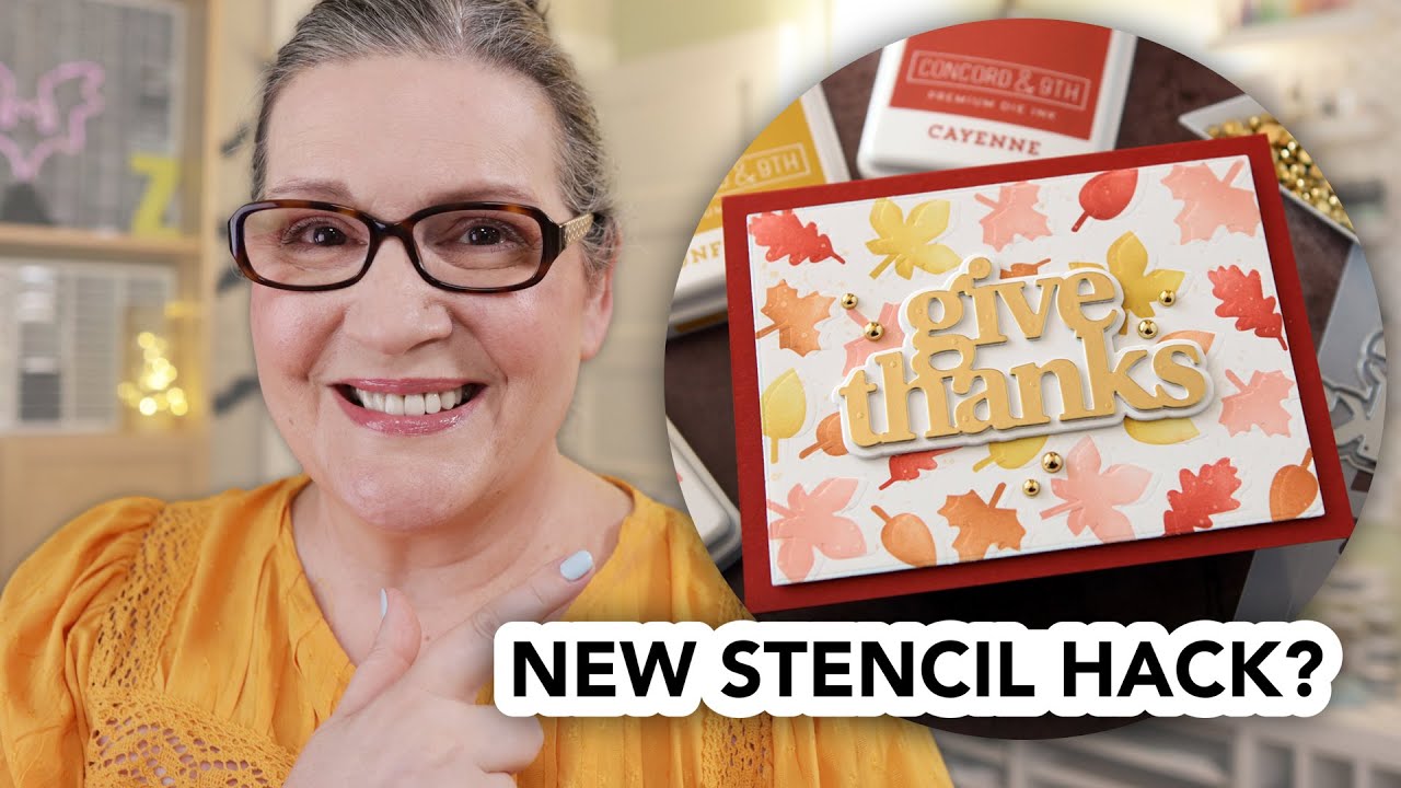 Sharing a must-try stencil hack and a fun stencil + die! - YouTube