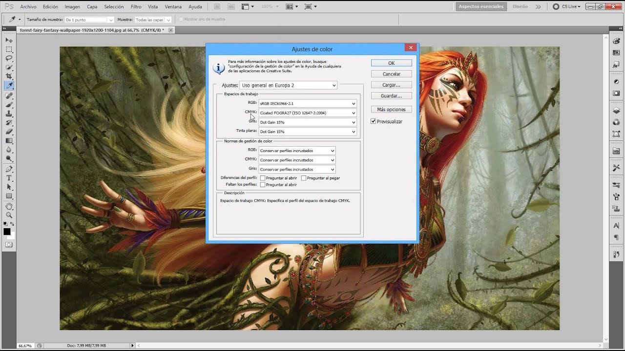 Convertir Una Imagen Cmyk A Cmy Con Adobe Photoshop Youtube