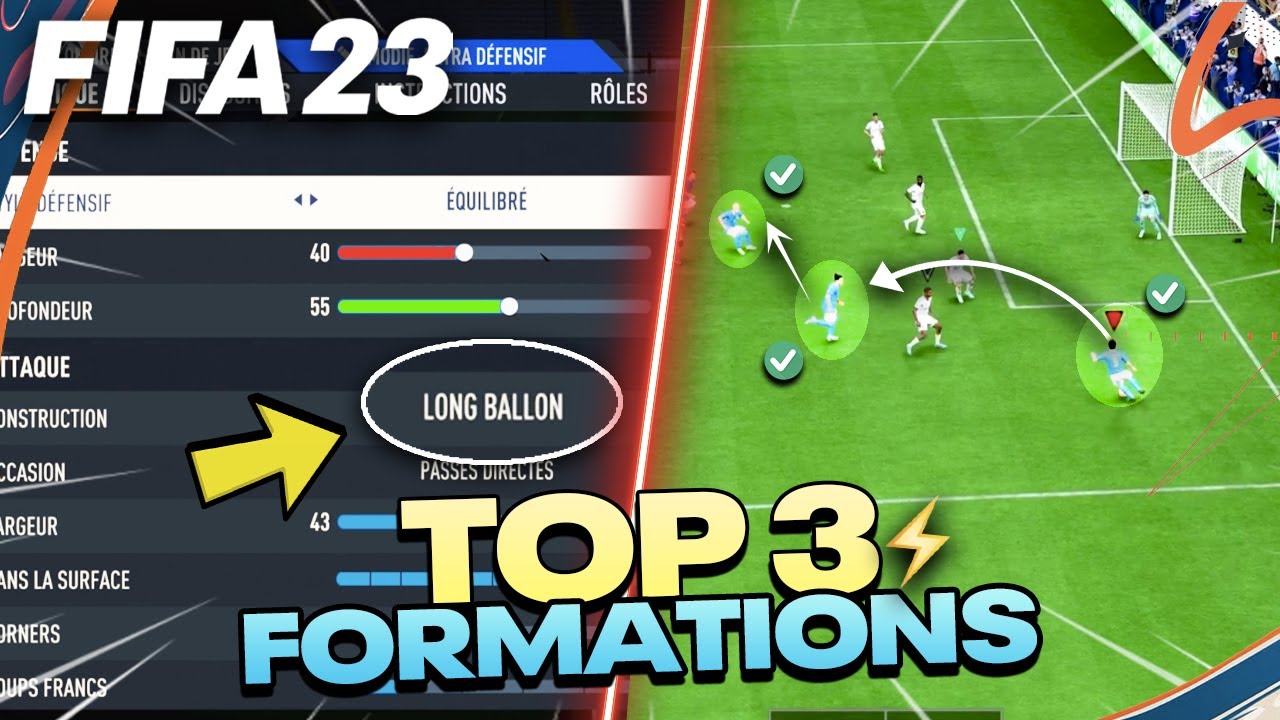 FIFA 23 - TOP 3 FORMATIONS CHEATÉS + TACTIQUES PERSO - TUTO - YouTube