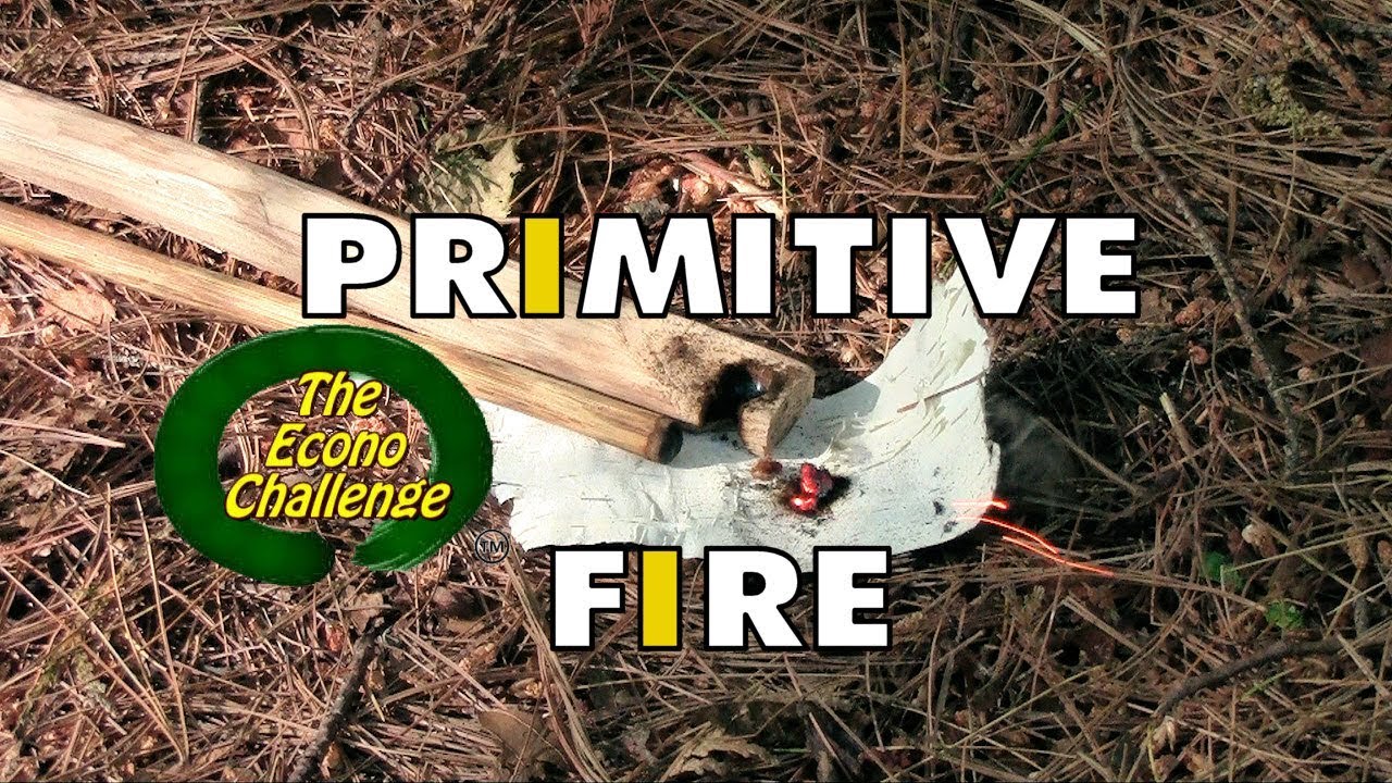 Fire By Friction - First Hand Drill Coal - Primitive Fire Technique ...