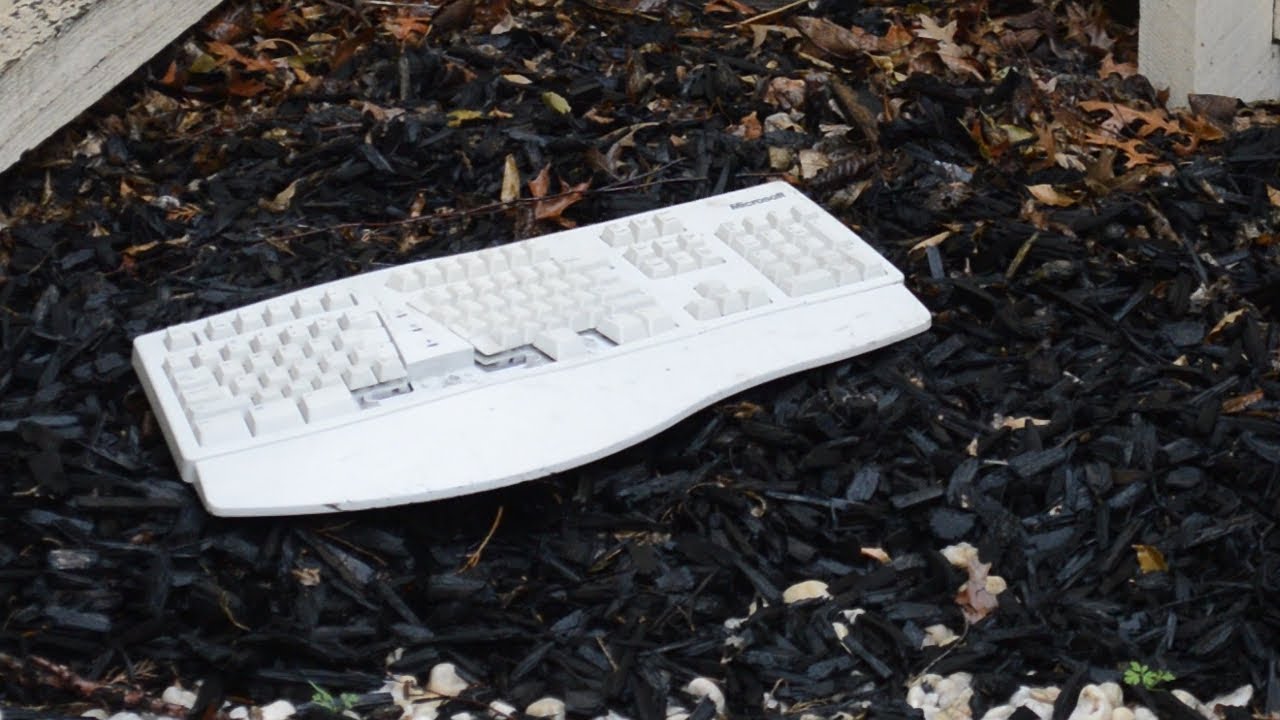 Smashing a Microsoft Ergonomic Keyboard - YouTube