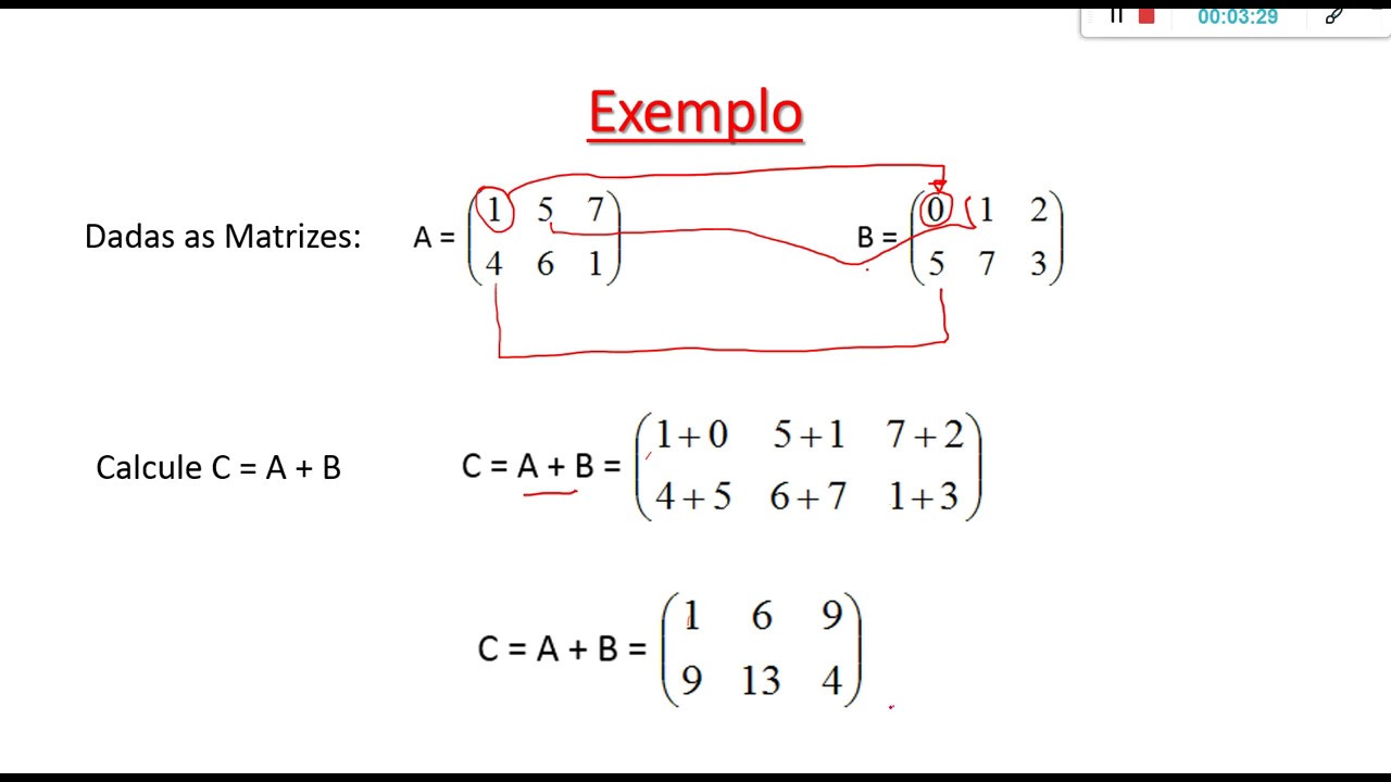 Matrizes 2 - Operações com Matrizes - YouTube